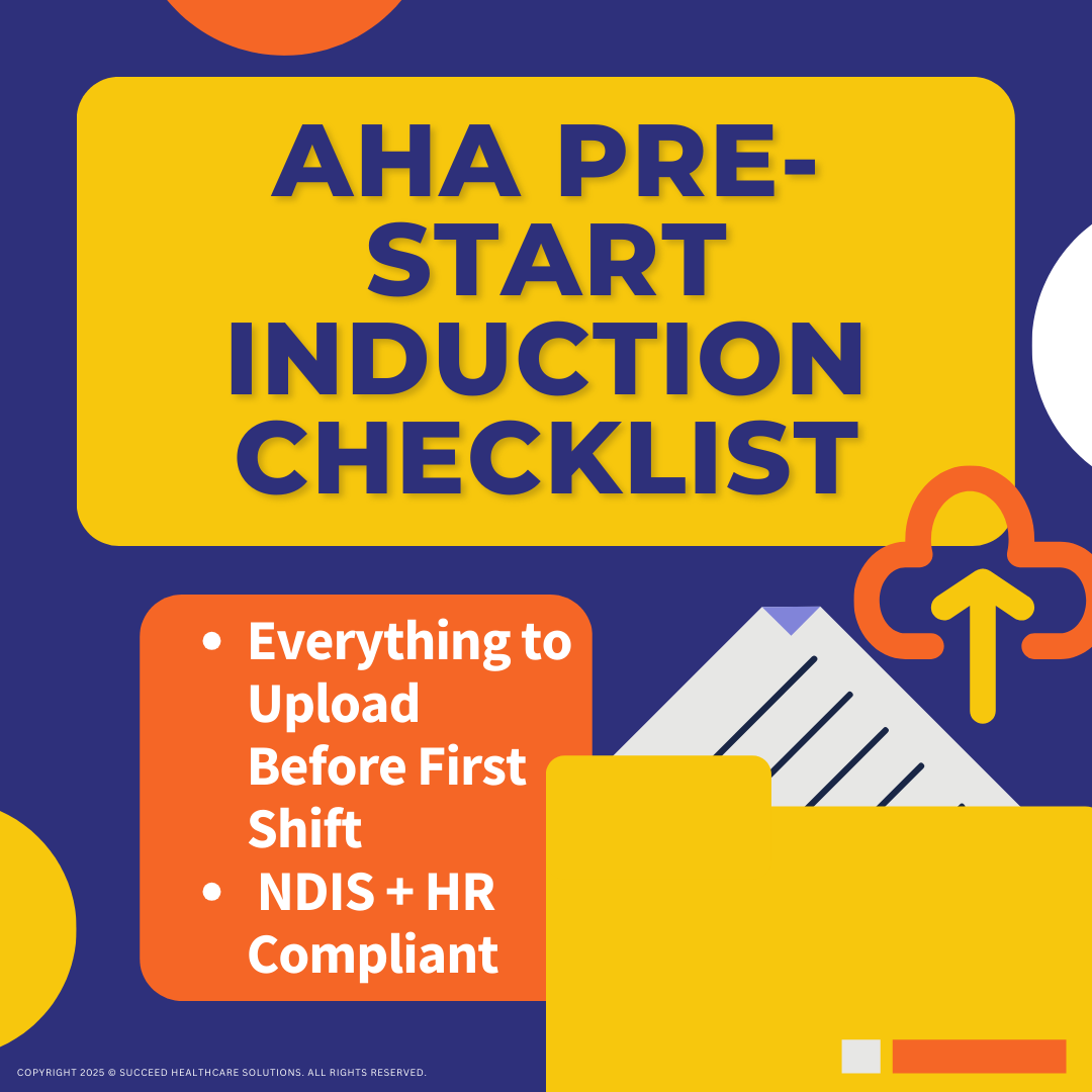 AHA Induction Checklist – Pre-Start Compliance for Allied Health Assistants