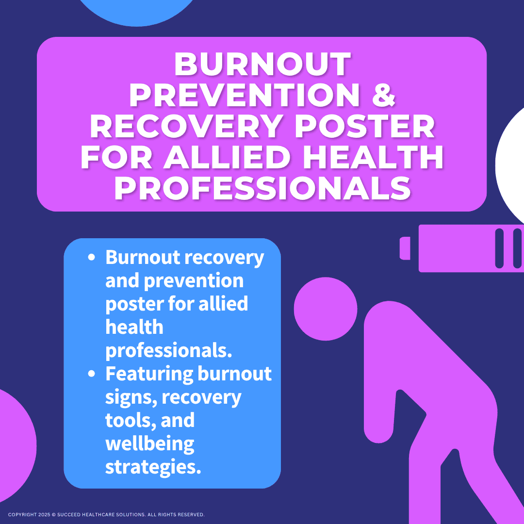 Burnout Recovery Poster for Allied Health